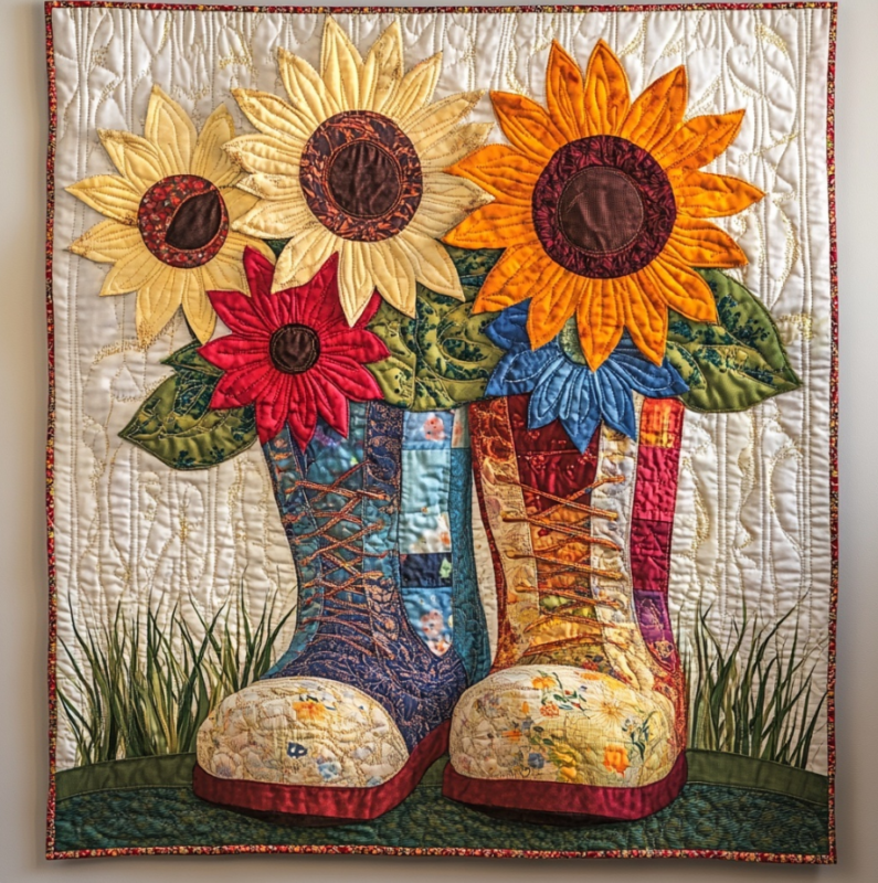 Bloomin’ Boots (Printed Edition) – Amazing Quilt